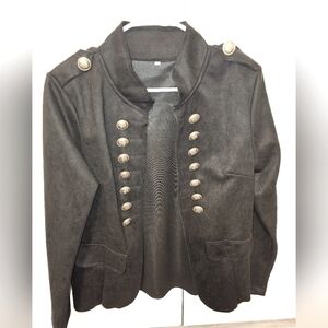 Amazon | Jackets & Coats | Nwot Amazon Military Black Button Jacket Sz ...